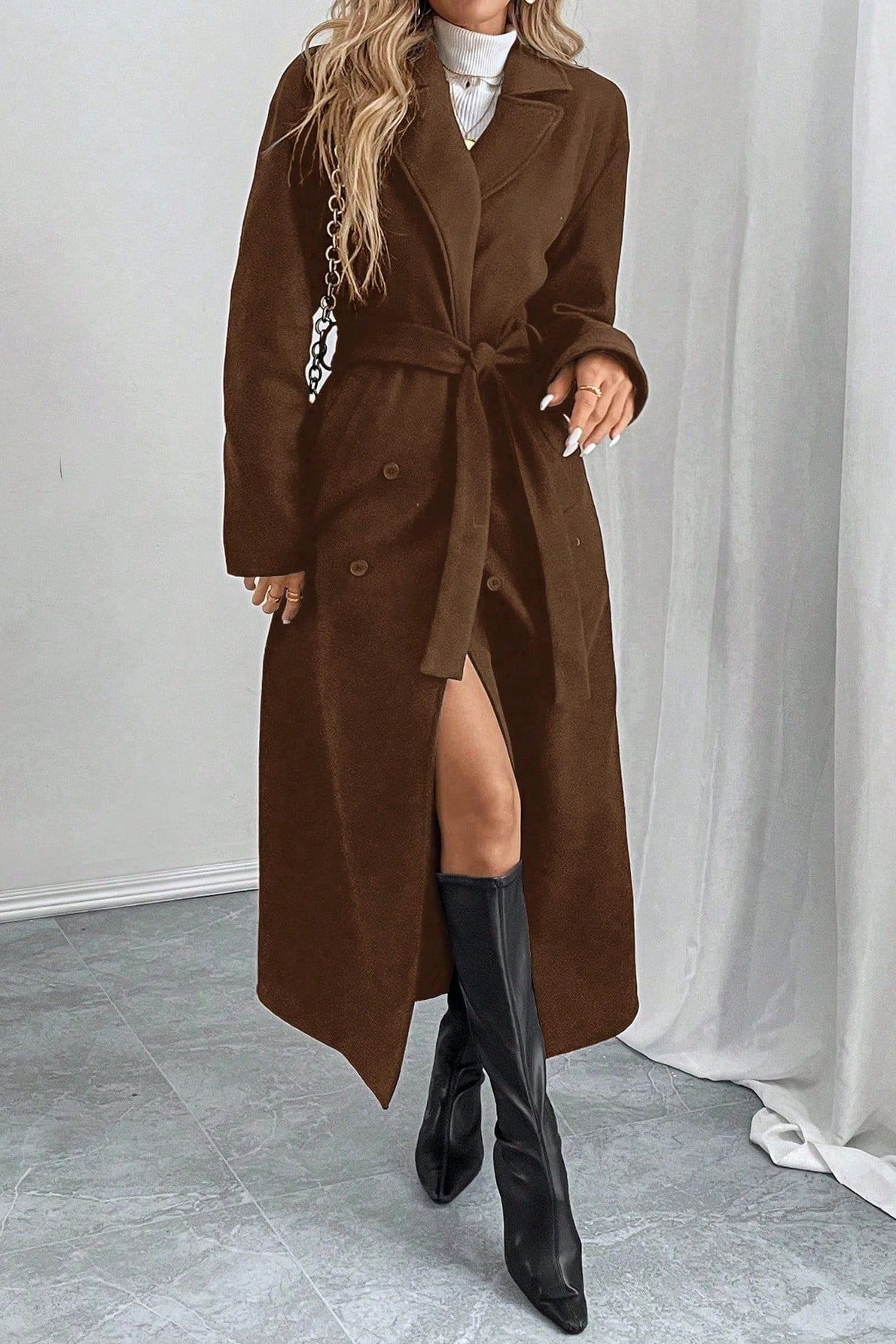 Double-faced Wool Loose Mid-Length Overcoat – PrincessAce