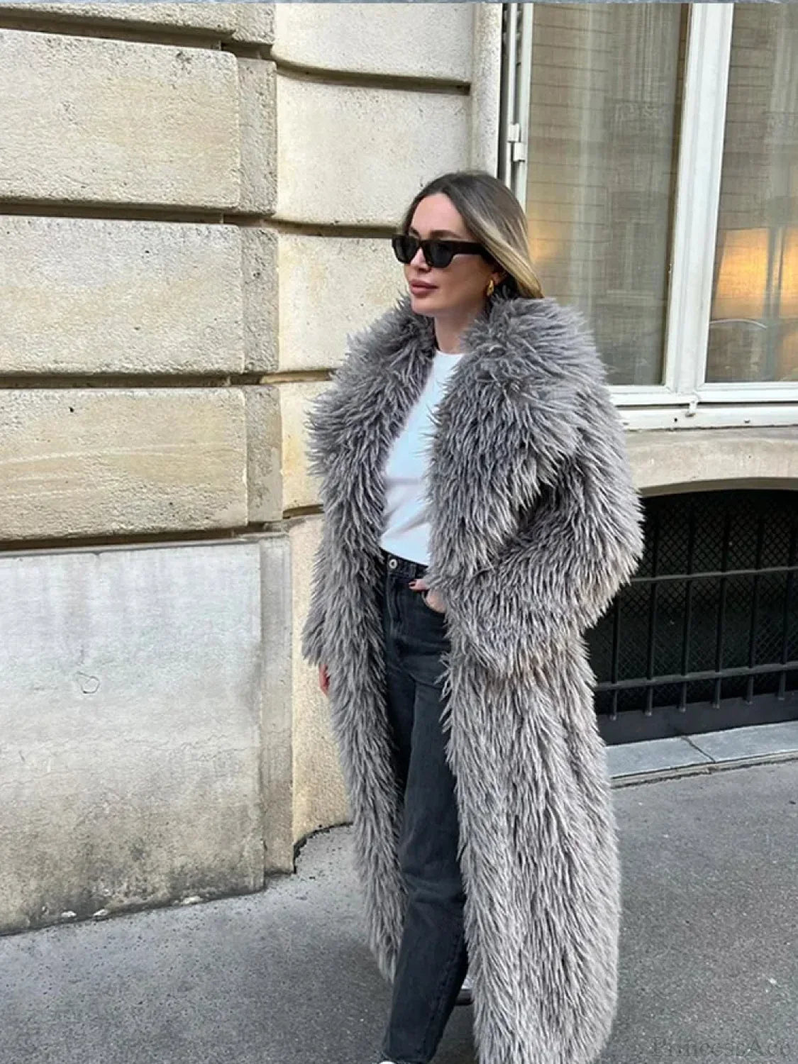 Big Lapel Long Plush Fox Coat – PrincessAce