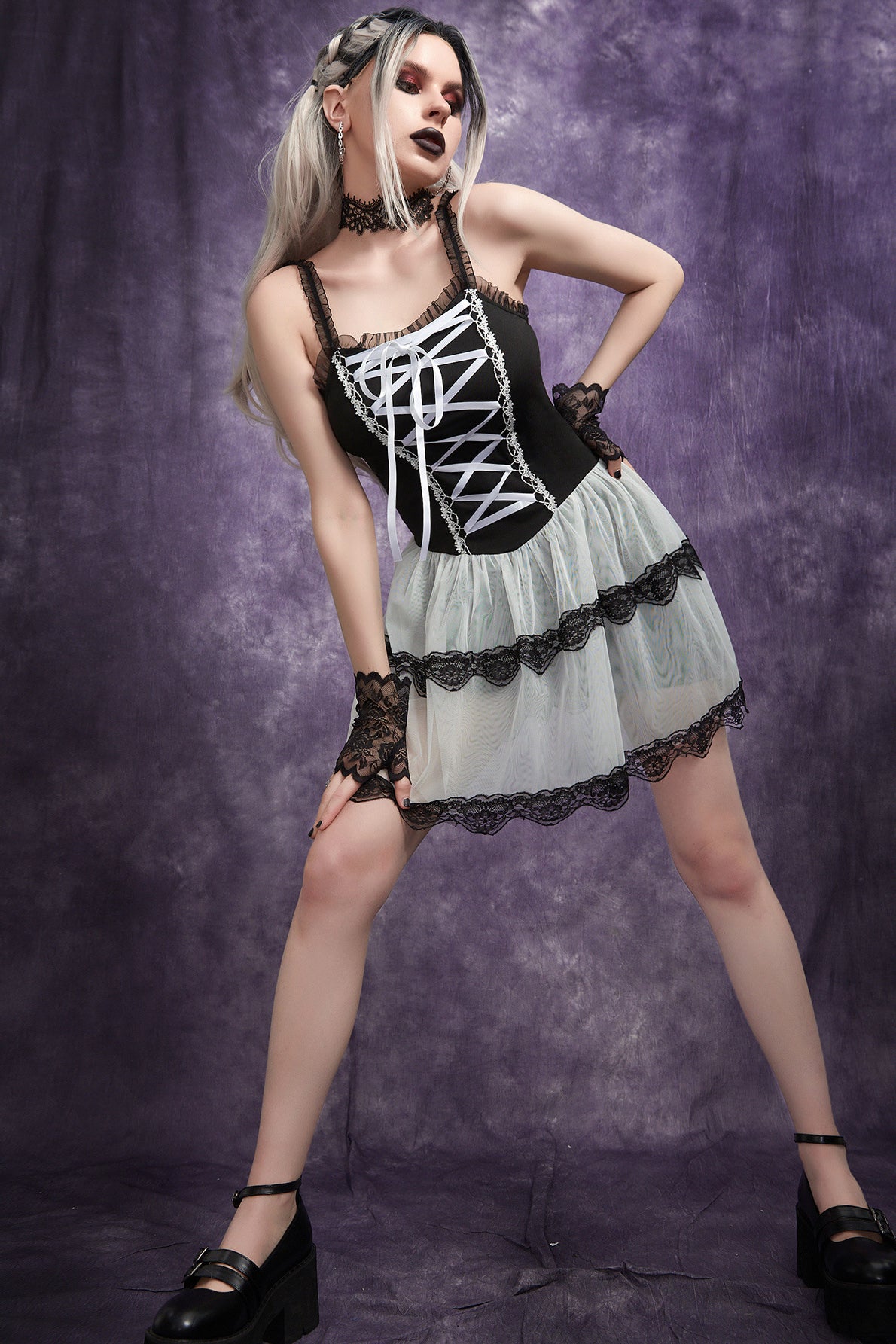 White Lace Gothic Dress – PrincessAce