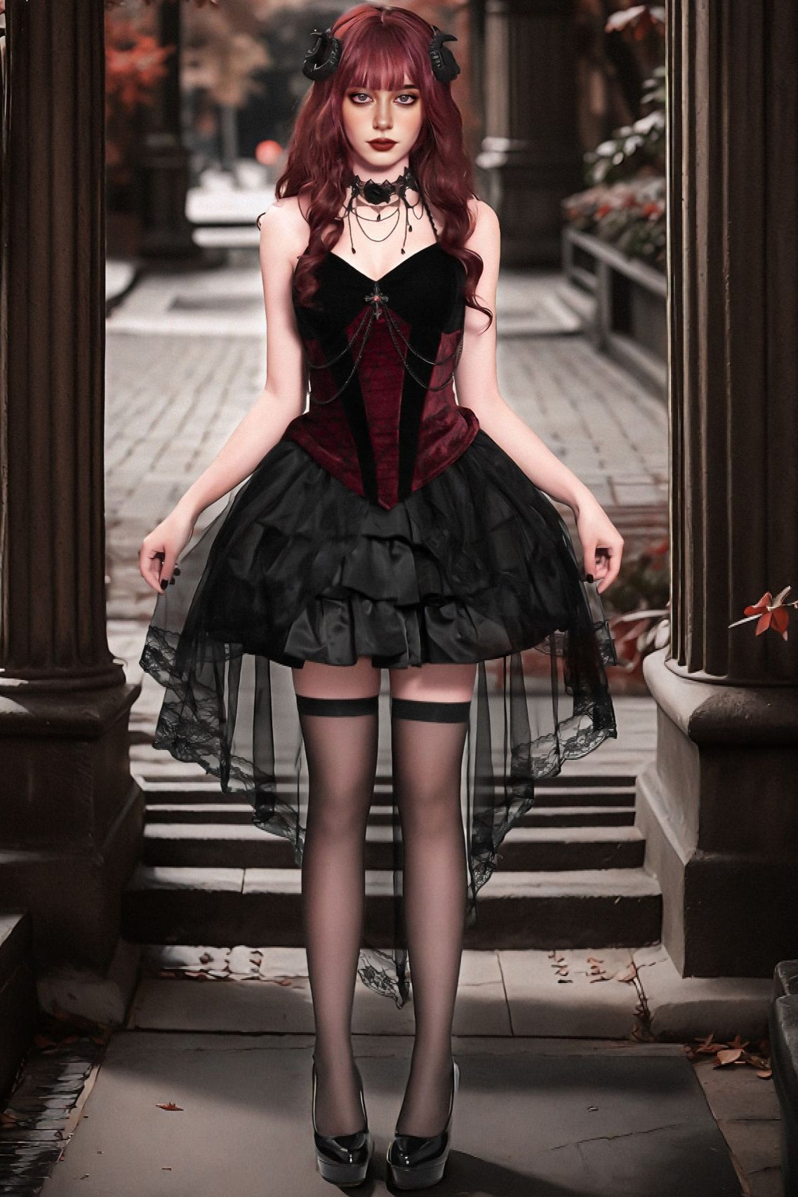 Vampire Lace Gothic Dress – PrincessAce