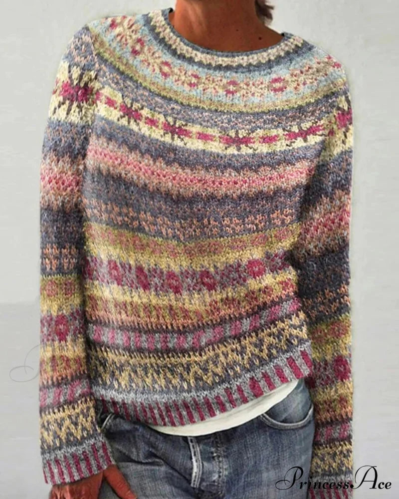 Round Neck Sweater in Vibrant Colors – PrincessAce