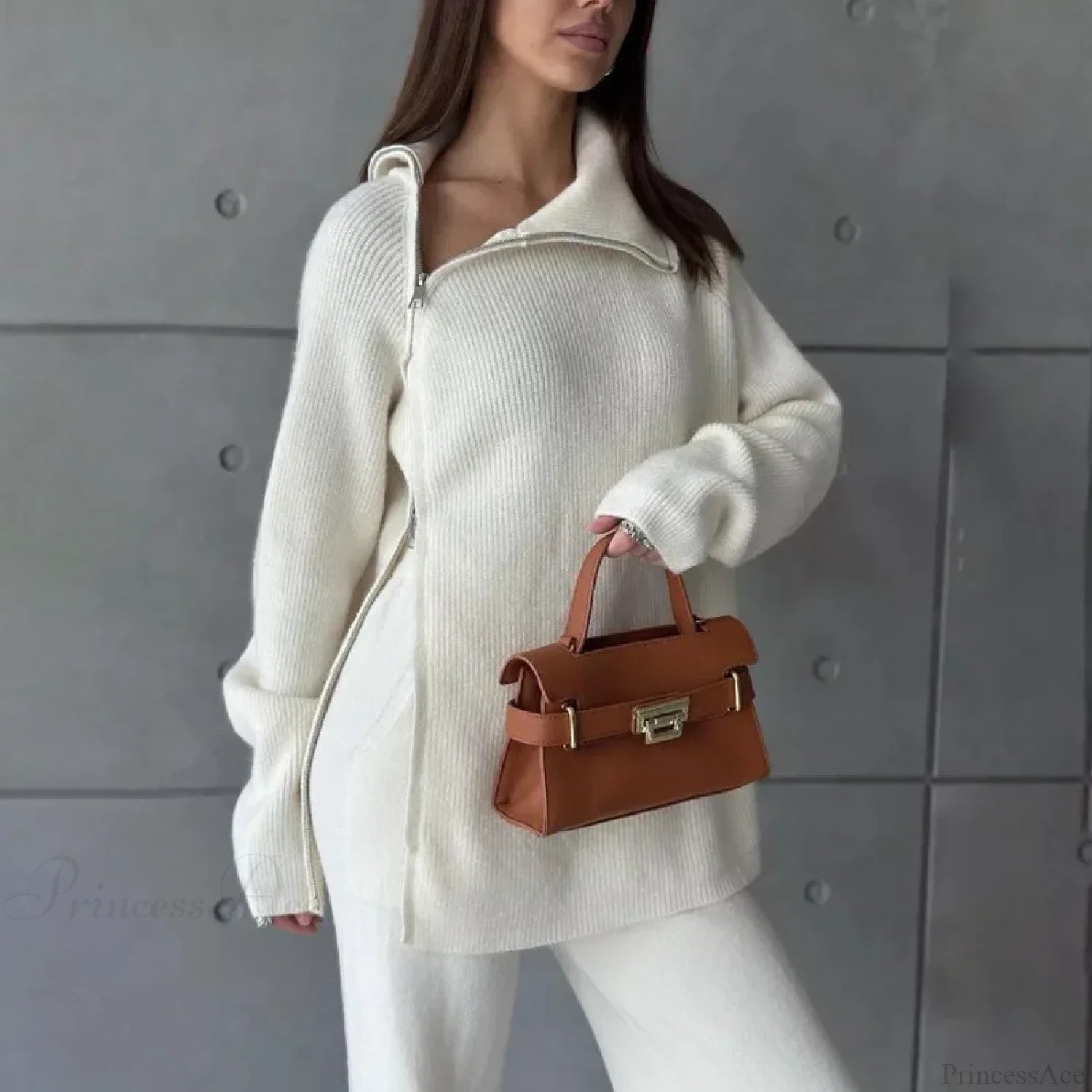 Turtle Collar Zip Sweater – PrincessAce