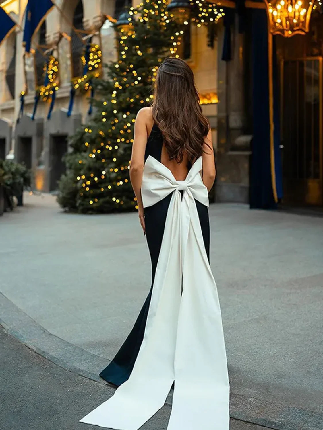 White Bow Backless Mini Party Dress – PrincessAce